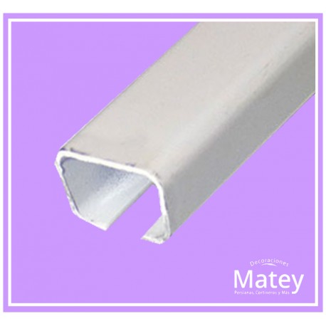 RIEL CUADRADO EN ACERO BLANCO - Decoraciones Matey